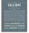 Calliope Personalized Name Meaning Art Prints – Name Stories