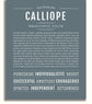 Calliope Personalized Name Meaning Art Prints – Name Stories