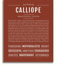 Calliope Personalized Name Meaning Art Prints – Name Stories