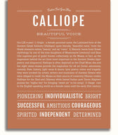 Calliope Personalized Name Meaning Art Prints – Name Stories