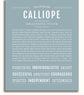 Calliope Personalized Name Meaning Art Prints – Name Stories