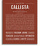 Callista | Name Art Print - Personalized Custom Gifts – Name Stories