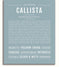 Callista | Name Art Print - Personalized Custom Gifts – Name Stories