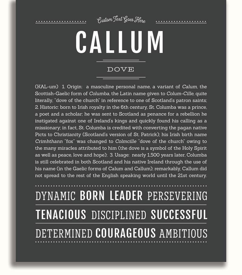 Callum | Name Art Print – Name Stories