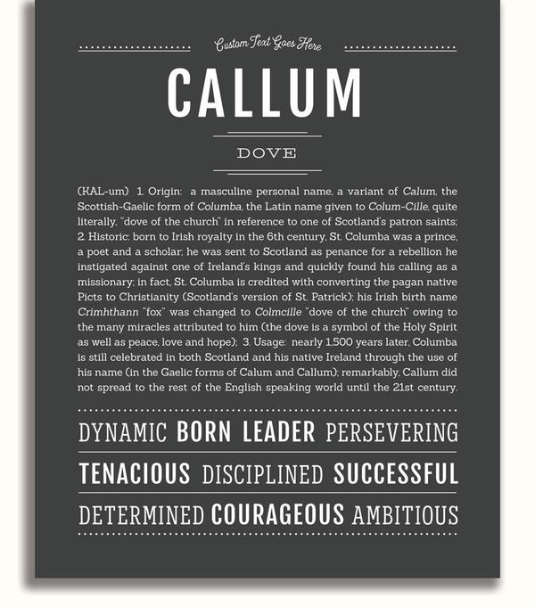 Callum | Name Art Print - Personalized Custom Gifts – Name Stories