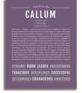 Callum | Name Art Print – Name Stories