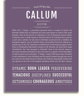 Callum | Name Art Print – Name Stories