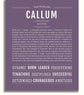 Callum Personalized Name Meaning Art Prints – Name Stories