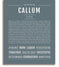 Callum Personalized Name Meaning Art Prints – Name Stories