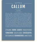 Callum | Name Art Print – Name Stories