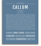 Callum | Name Art Print – Name Stories