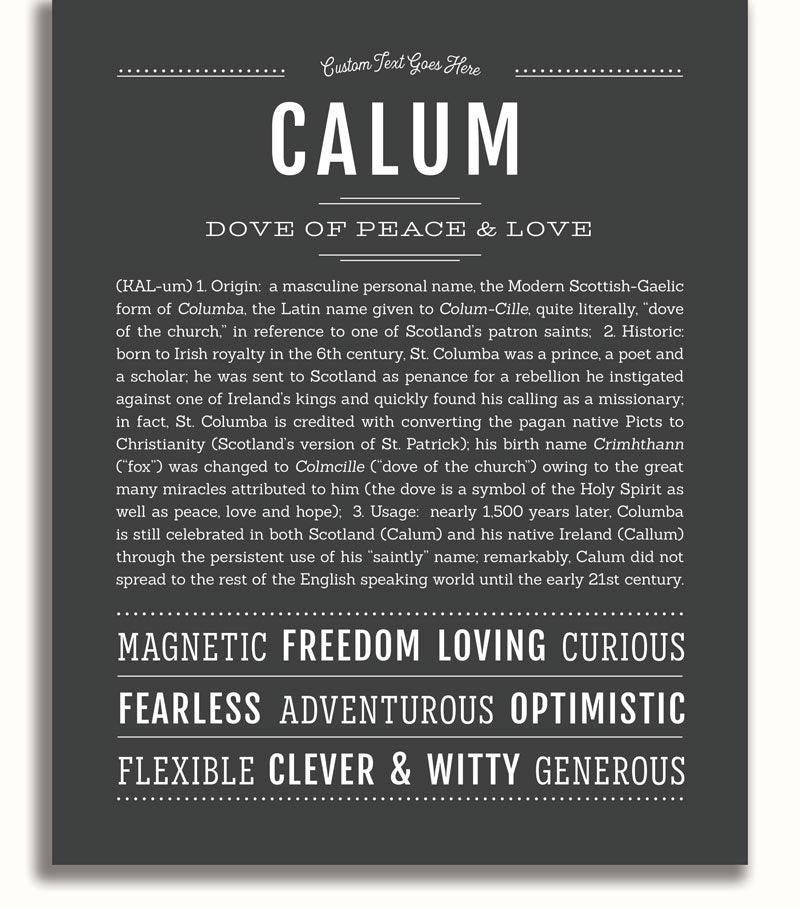 Calum | Name Art Print – Name Stories