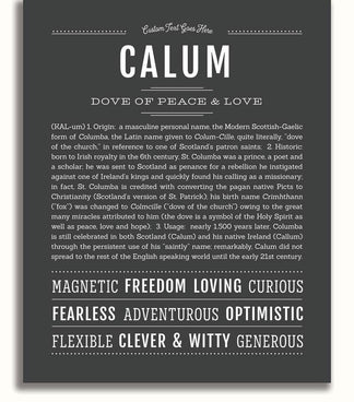 Calum | Name Art Print – Name Stories
