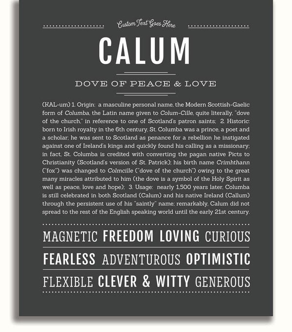 Calum | Name Art Print – Name Stories