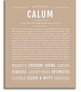 Calum | Name Art Print – Name Stories