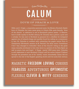 Calum | Name Art Print – Name Stories