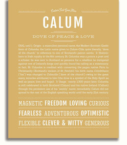 Calum | Name Art Print – Name Stories