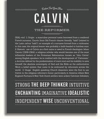Calvin | Name Art Print – Name Stories