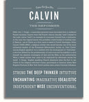 Calvin Personalized Name Meaning Art Prints – Name Stories