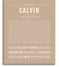 Calvin | Name Art Print – Name Stories