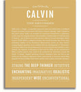 Calvin Personalized Name Meaning Art Prints – Name Stories