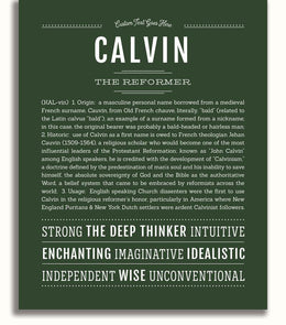 Calvin | Name Art Print – Name Stories