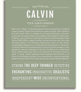 Calvin | Name Art Print – Name Stories