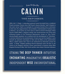 Calvin Personalized Name Meaning Art Prints – Name Stories