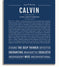 Calvin | Name Art Print – Name Stories