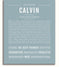 Calvin Personalized Name Meaning Art Prints – Name Stories