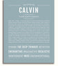 Calvin Personalized Name Meaning Art Prints – Name Stories