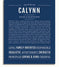 Calynn Personalized Name Meaning Art Prints – Name Stories