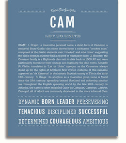 Cam | Name Art Print – Name Stories