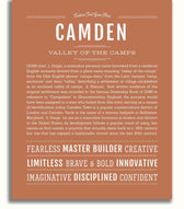Camden | Name Art Print – Name Stories