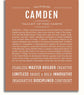 Camden | Name Art Print – Name Stories