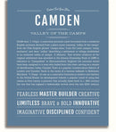 Camden | Name Art Print – Name Stories