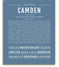 Camden Personalized Name Meaning Art Prints – Name Stories