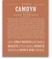 Camdyn (female) | Name Art Print – Name Stories