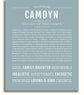 Camdyn (female) | Name Art Print – Name Stories