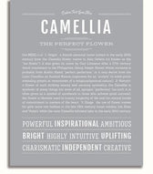Camellia Personalized Name Meaning Art Prints – Name Stories