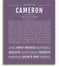 Cameron (female) | Name Art Print – Name Stories
