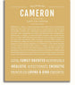 Cameron Personalized Name Meaning Art Prints – Name Stories