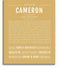 Cameron (male) | Name Art Print – Name Stories