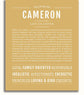Cameron Personalized Name Meaning Art Prints – Name Stories
