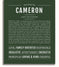 Cameron Personalized Name Meaning Art Prints – Name Stories