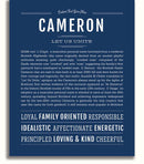 Cameron (male) | Name Art Print – Name Stories
