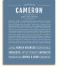 Cameron (male) | Name Art Print – Name Stories