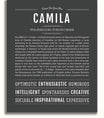 Camila | Name Art Print – Name Stories
