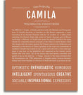 Camila | Name Art Print – Name Stories