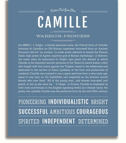 Camille Personalized Name Meaning Art Prints – Name Stories